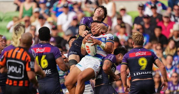 On replay #2: Leka Halasima leaps for his second NRL try | Warriors